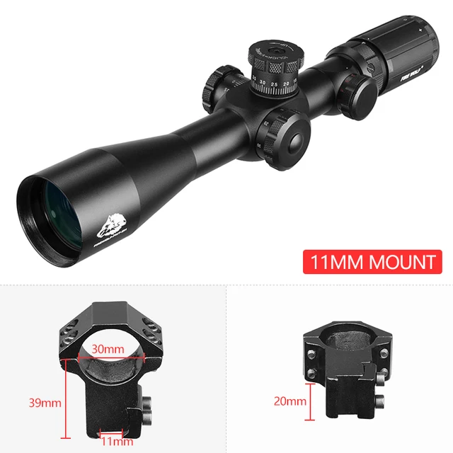 FIRE WOLF 4-14X44 IR Tactical Optical Rifle Sniper Scope Adjustable Red ...