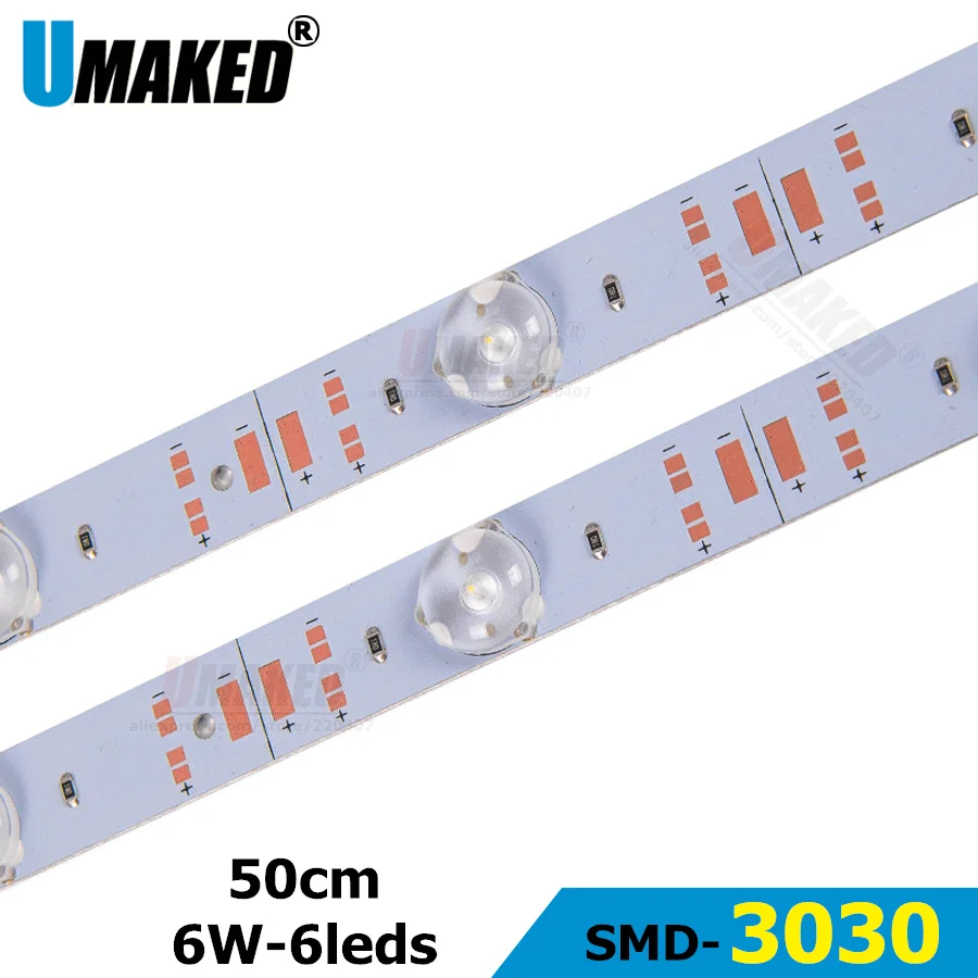 50cm 12v led rigid hard strip aluminium bar lights Super bright 3030SMD ...