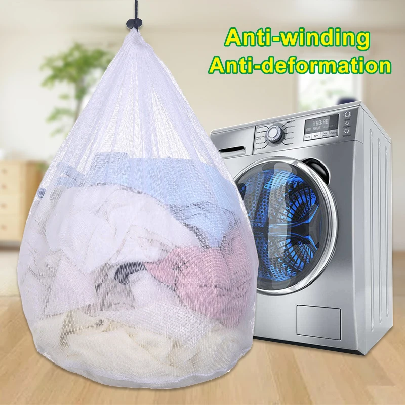 1-PC-White-S-M-L-Clothes-Washing-Machine-Laundry-Bags-Washing-Hosiery ...