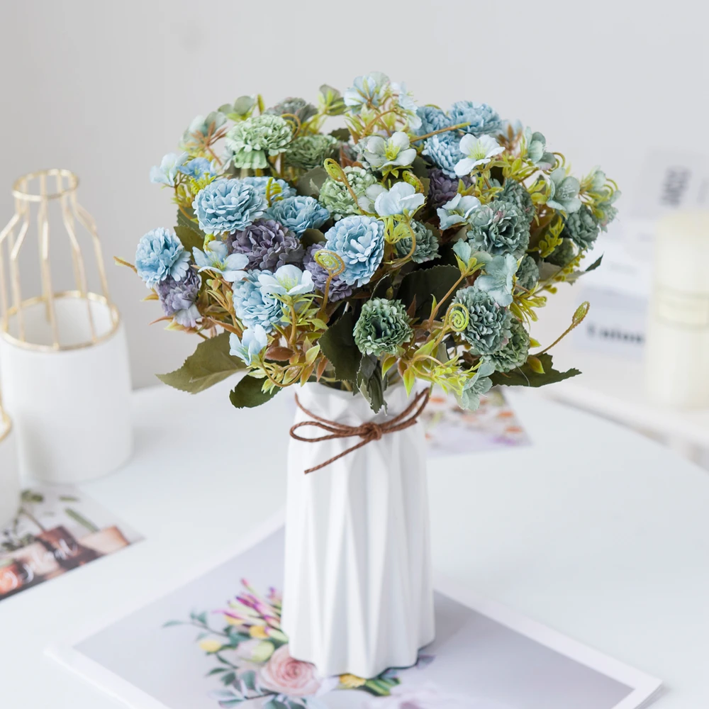 White Carnation And Hydrangea Bouquet