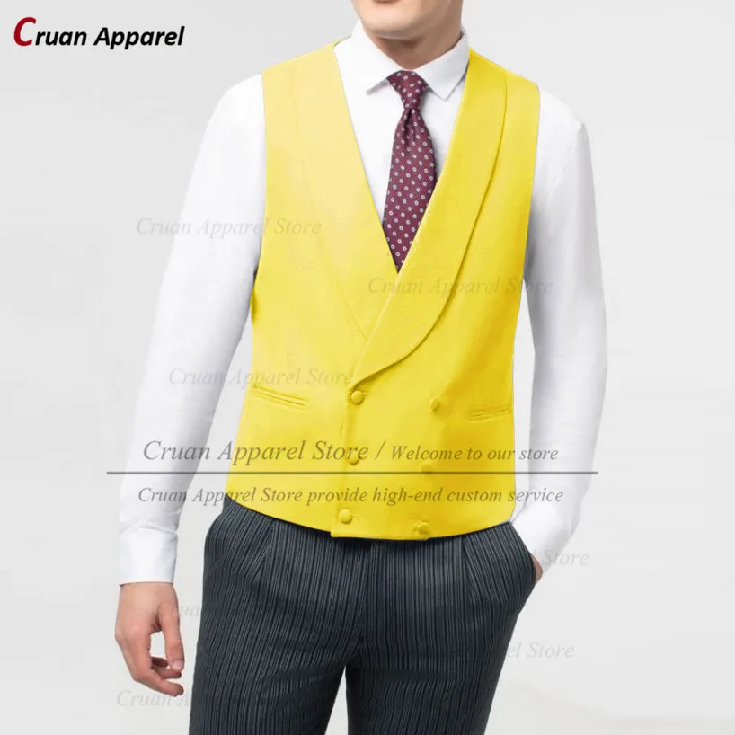 16-Colors-Formal-Yellow-Wedding-Men-s-Vest-Suit-Waistcoat-Sleeveless ...