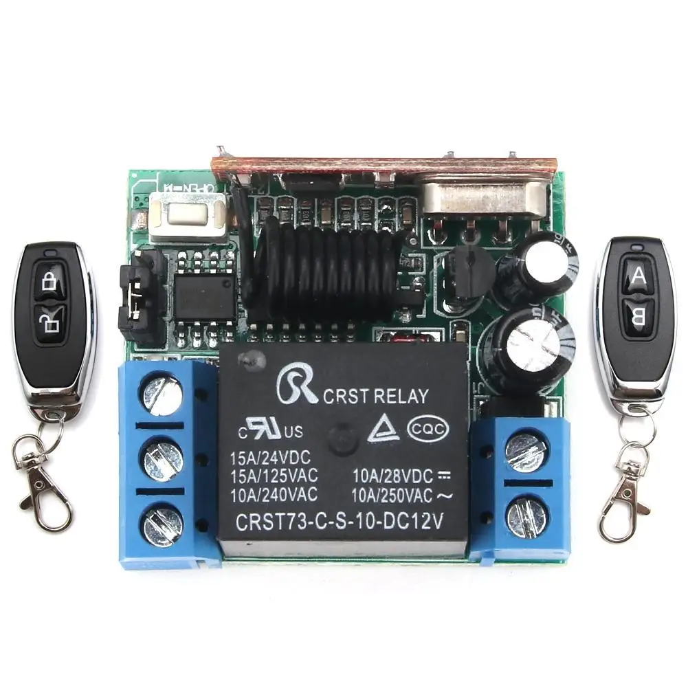 12V Self lock Relay Remote Control Switch Receiver Module Transmitter ...
