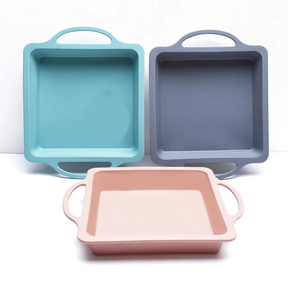 Square-Silicone-Cake-Mold-Bread-Oven-Baking-Pan-Confectionery-Steamed ...