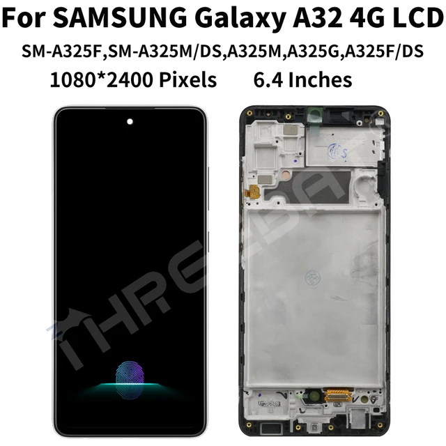 100% Original AMOLED Display for Samsung Galaxy A32 4G A325 A325F SM-A325M SM-A325F/DS LCD Touch ...