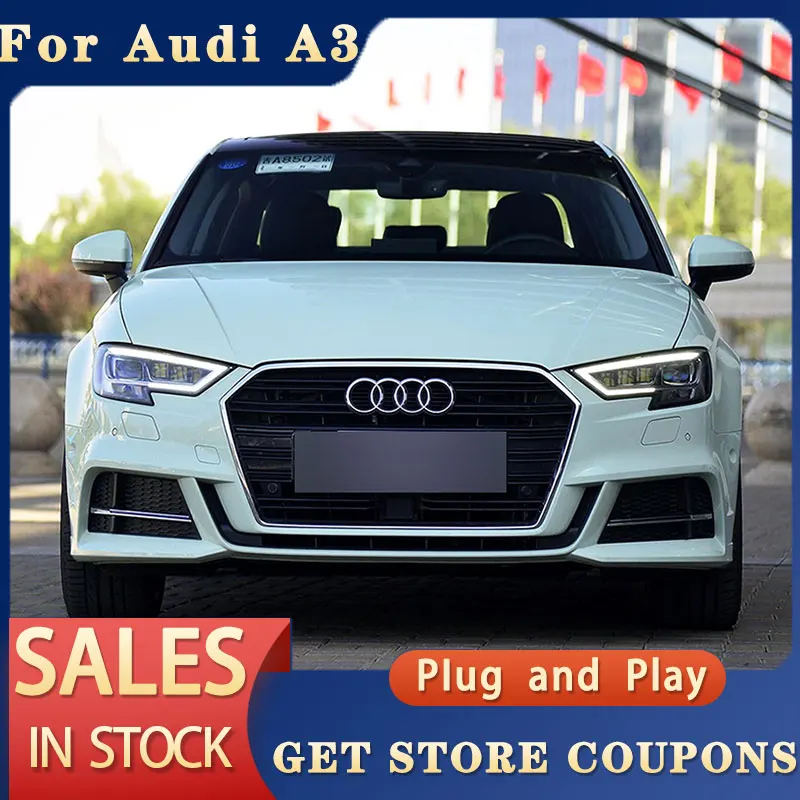 For 2017-2020 Audi A3 head lamp assembly RS3 low configuration modified ...