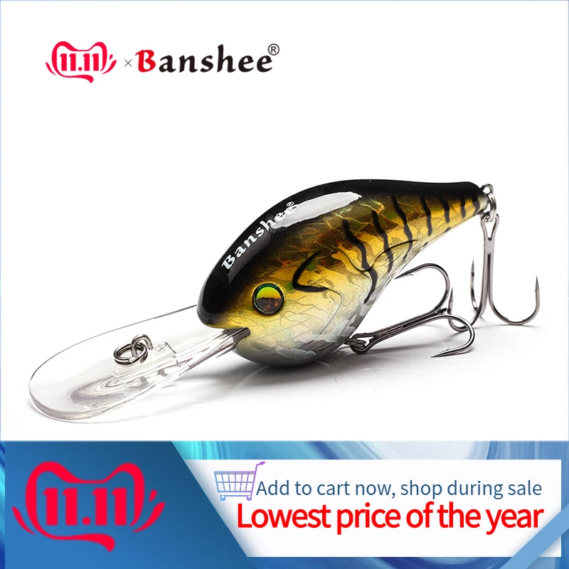 Banshee 75mm 24g Fishing Lure Floating Wobbler Fishing Deep Crankbait ...