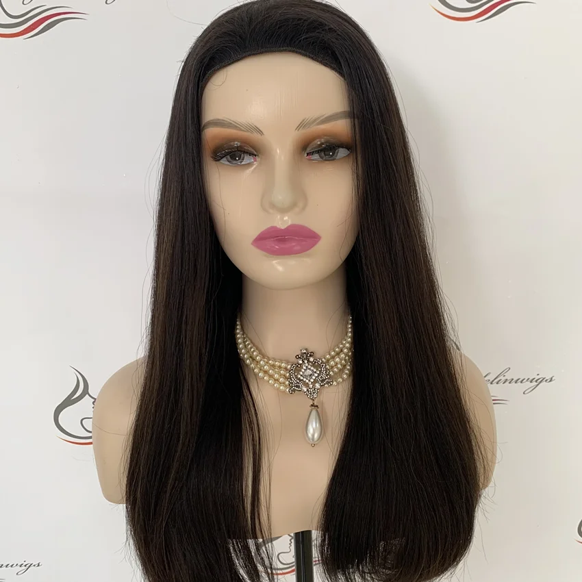 European-virgin-hair-band-fall-wig-head-fall-jewish-band-fall-wig-Brown ...