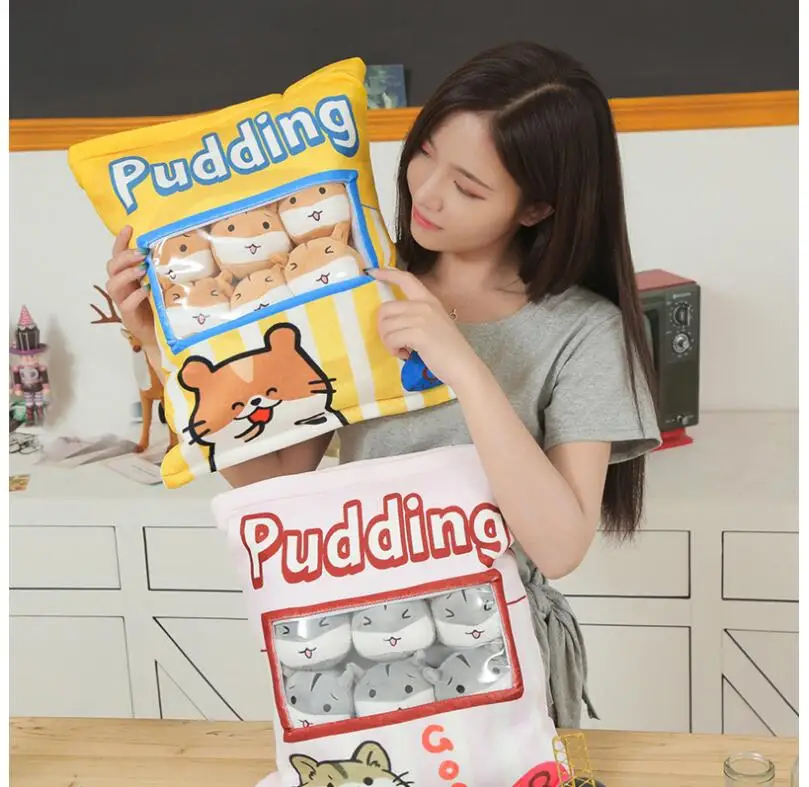 Christmas A Plushie Bag Pudding Toys Mini Animals Doll Sakura Bunny ...