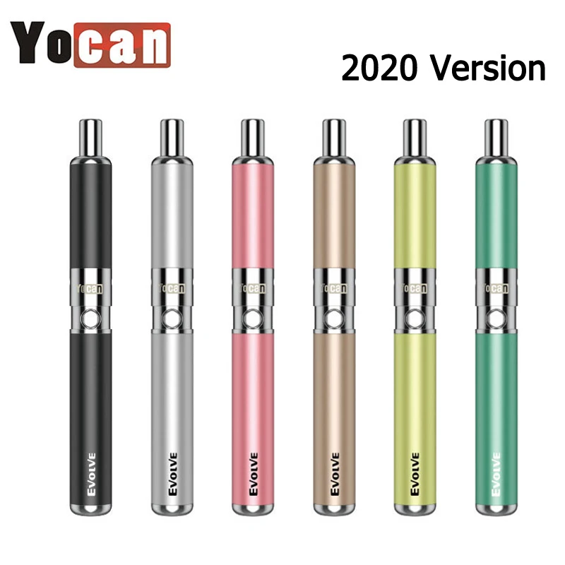 Original Yocan Evolve D Kit dry herb Vape pen Evolve D Vapor 650mAh battery dual pancake coil ...