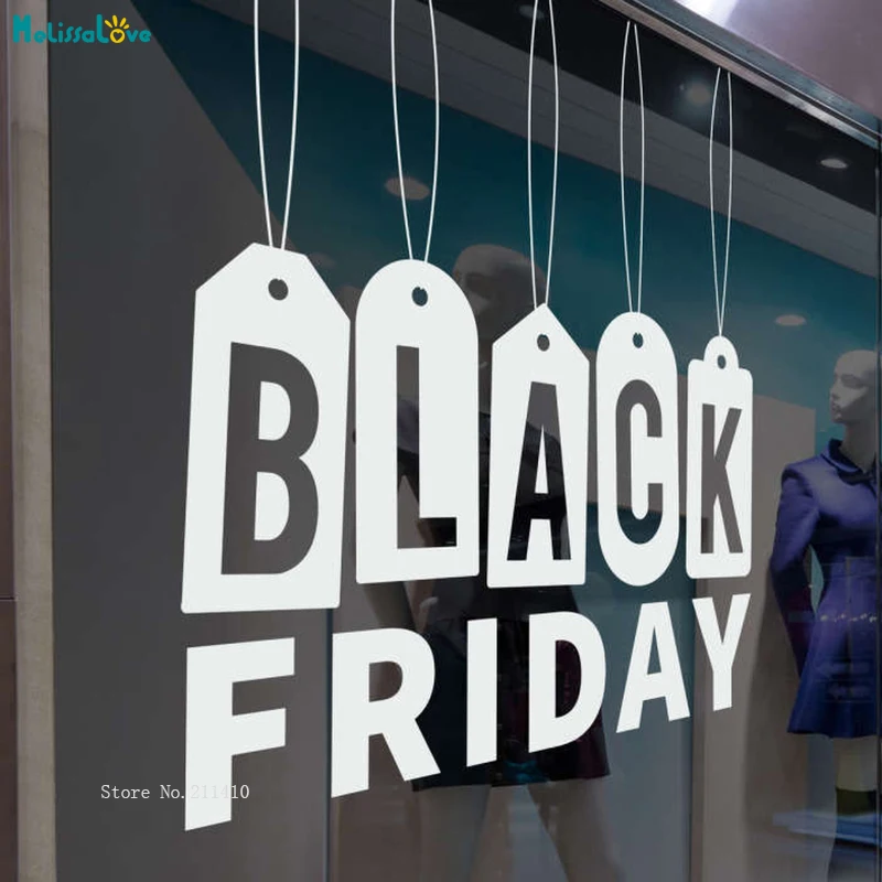 Hanging Black Friday Window Sticker Promotion Discount Sign Decoration ...