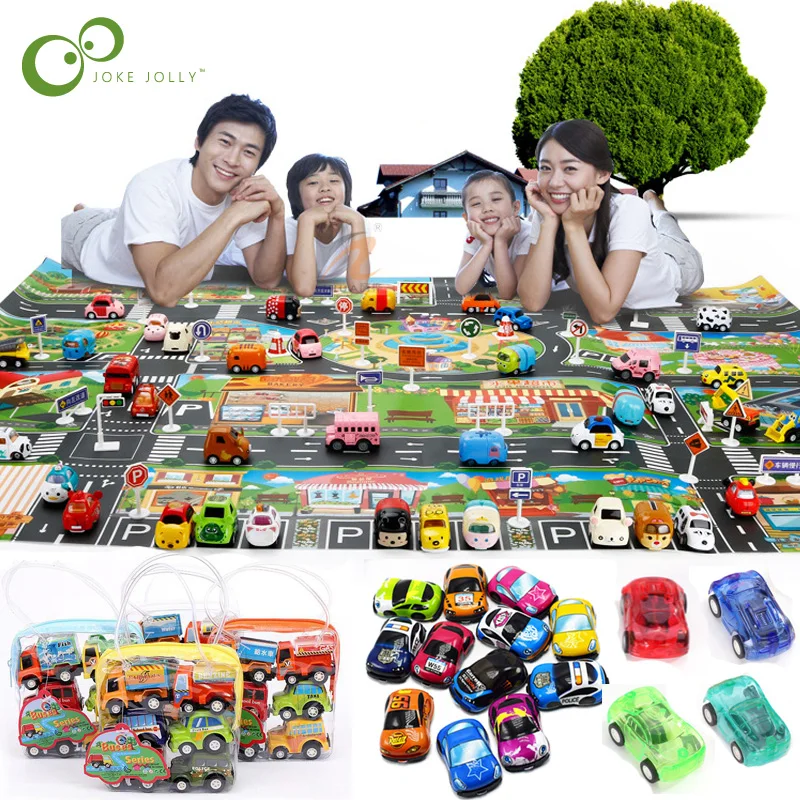 130*100cm Large City Kids Traffic Car Parking Play Mat Lot Roadmap Diy ...