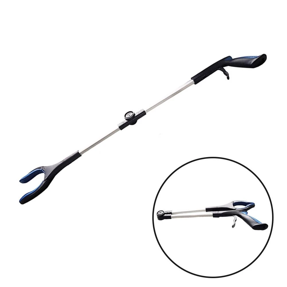 81cm Pick And Grab Tool Long Folding Telescopic Trash Clamp Pick Up ...