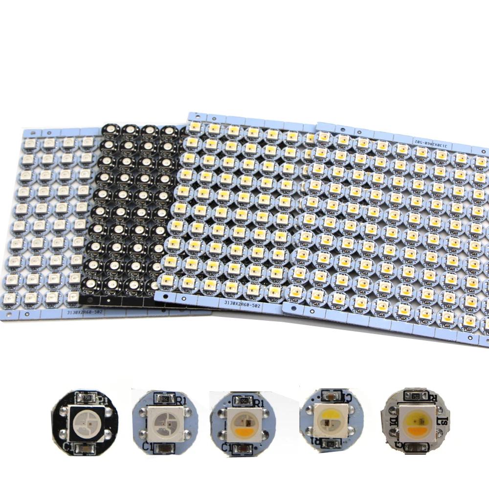 10~1000pcs WS2812B LED Chip with Heatsink Board Black/White PCB (10mm ...