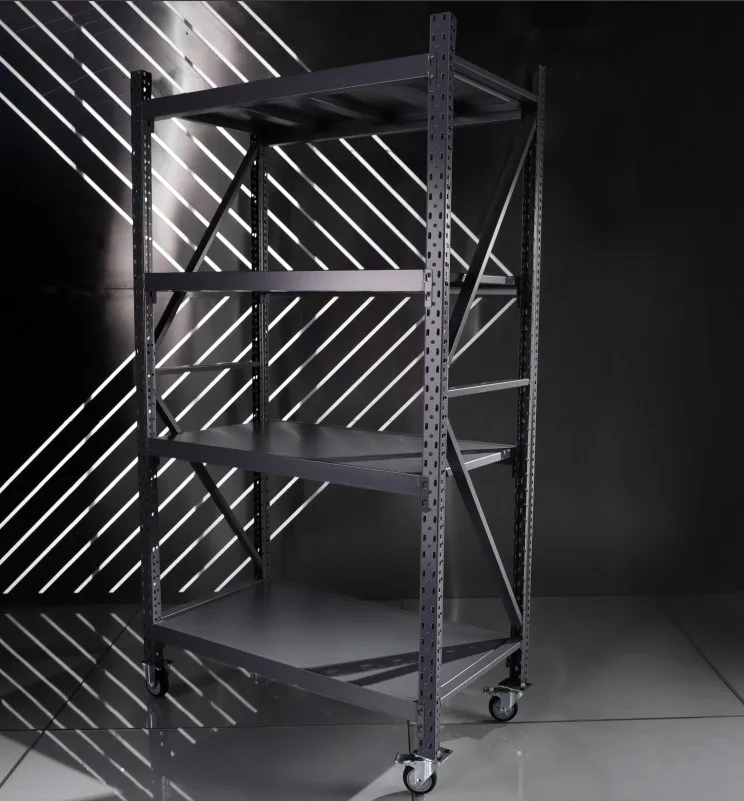 Reinforced Storage Shelves With Wheels Simple Perforated Removable ...