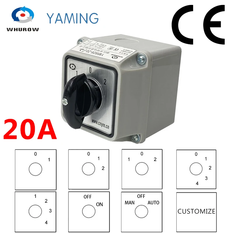 Yaming-elettrico-YMW26-20-2M-IP65-di-Commutazione-rotary-cam ...