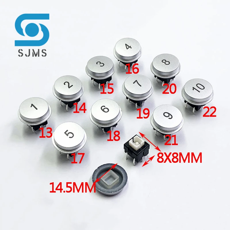 8-8-10-5mm-DIP-6P-8x8-With-Light-LED-Tactile-Micro-Push-Button ...