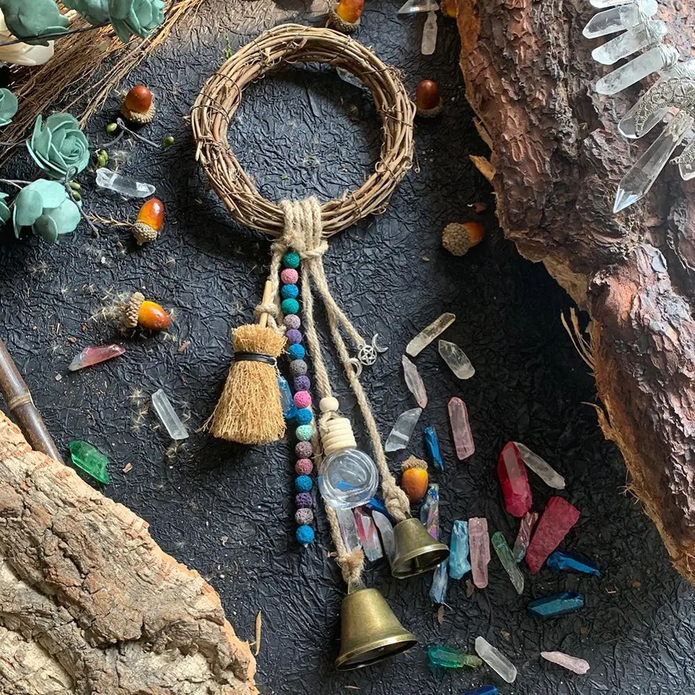 Large set of Witch Bells Mini witch broom Door Bell Protection Charm ...