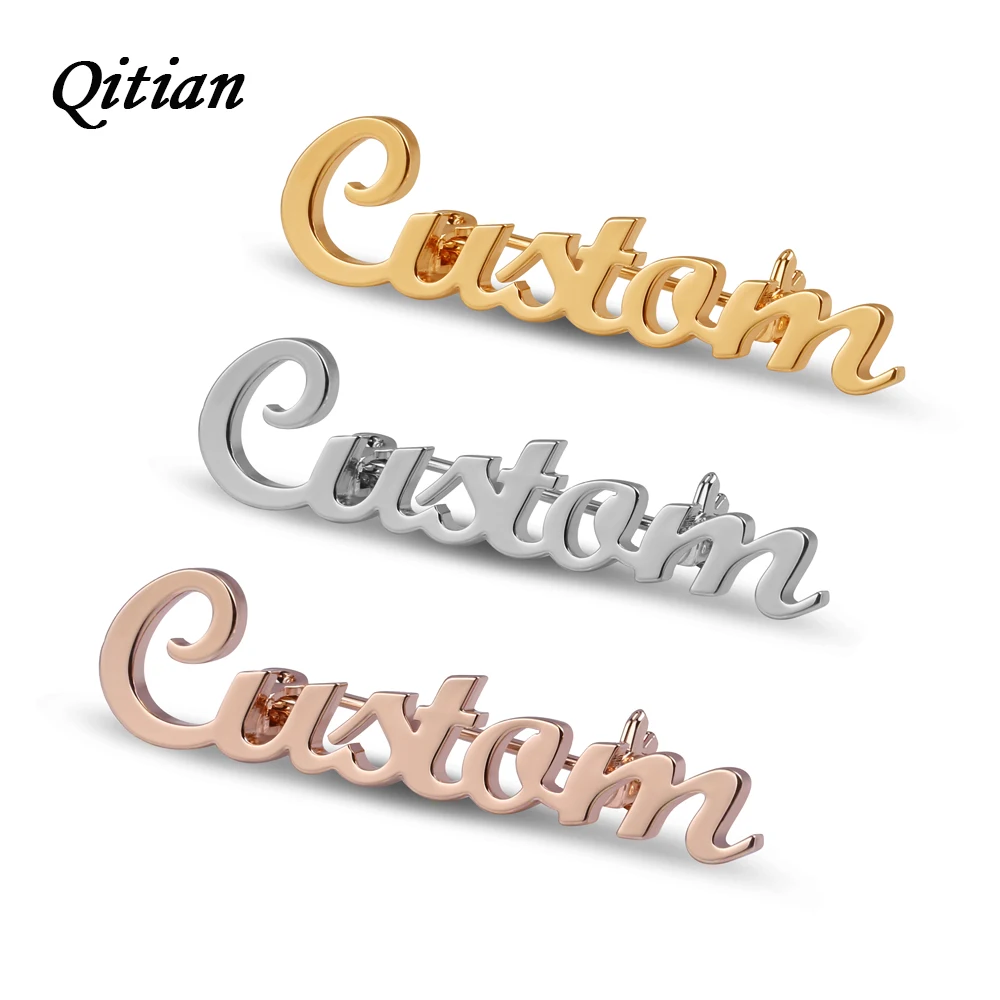 Stainless Steel Jewelry Brooch | Personalized Brooch Name | Brooches ...