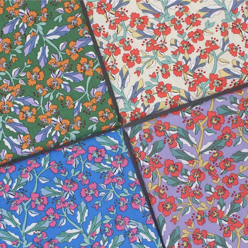 145x50cm Pastoral Style Pure Cotton Reactive Printing Fabric Dress ...