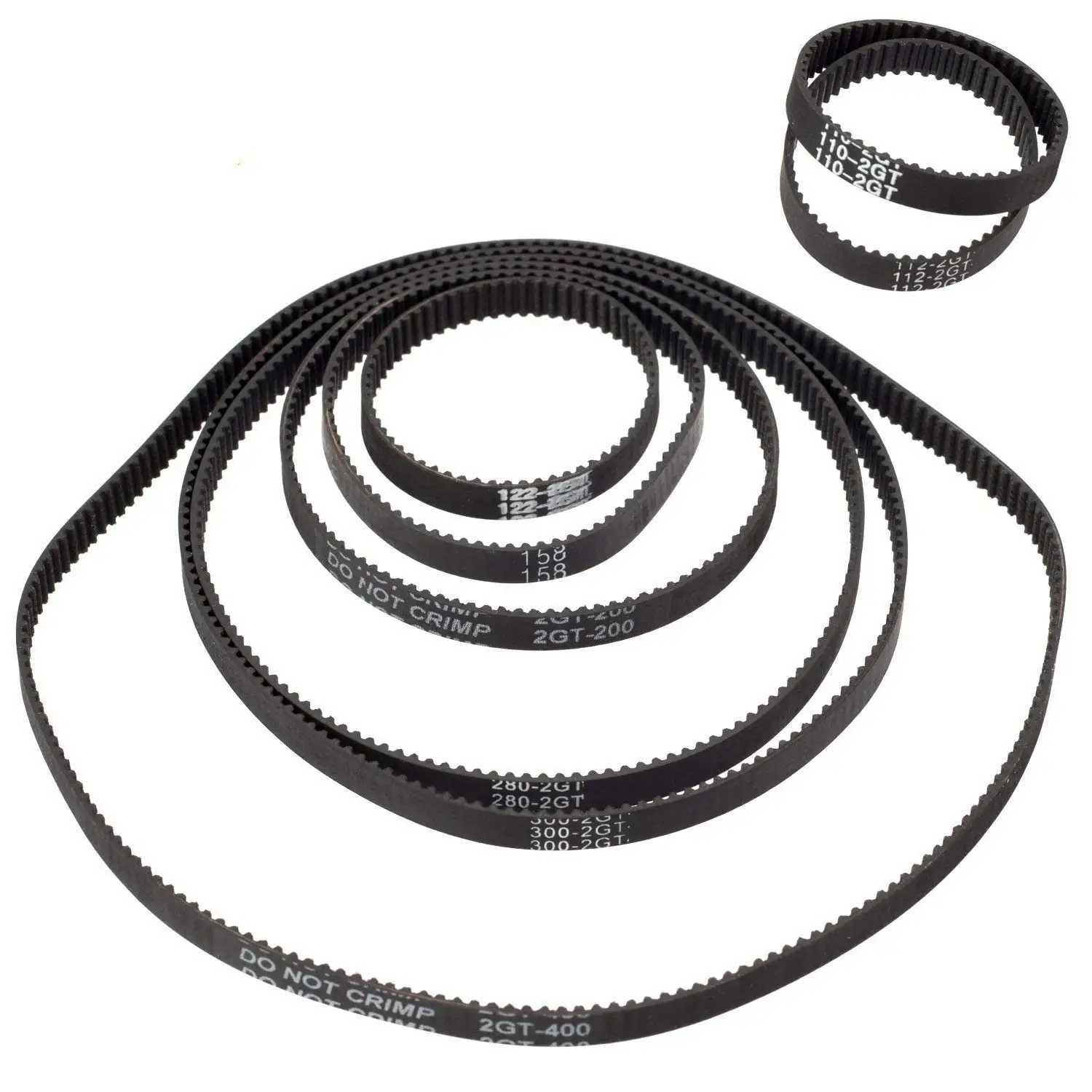 8 pcs 3D Printer Timing Belt Black Closed Loop Rubber Belt 2GT 6 ...