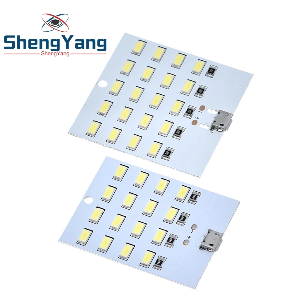 1PCS high quality 5730 smd 5V 430mA~470mA White Mirco Usb 5730 LED lighting panel USB mobile ...