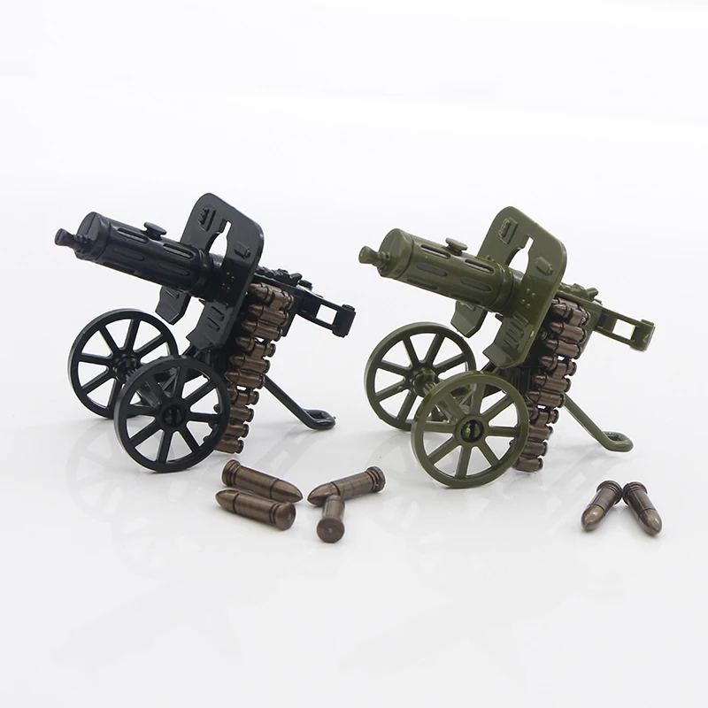 Military WW2 Vehicle Tank Machine Gun Building Blocks Army Soldier ...