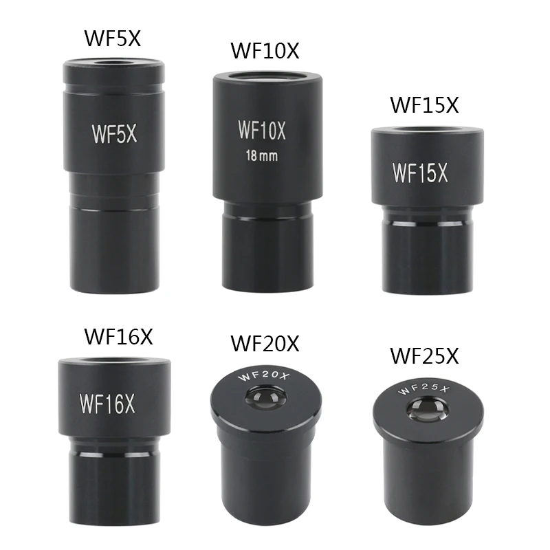 2pcs/set Biological Microscope Eyepieces Wf5x Wf10x Wf16x Wf20x Wf25x ...