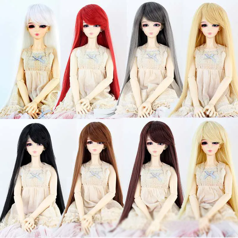 Bjd Sd 1/3 1/4 1/6 1/8 Doll Wig Male And Female Dolls High Temperature Fiber Long Straight ...