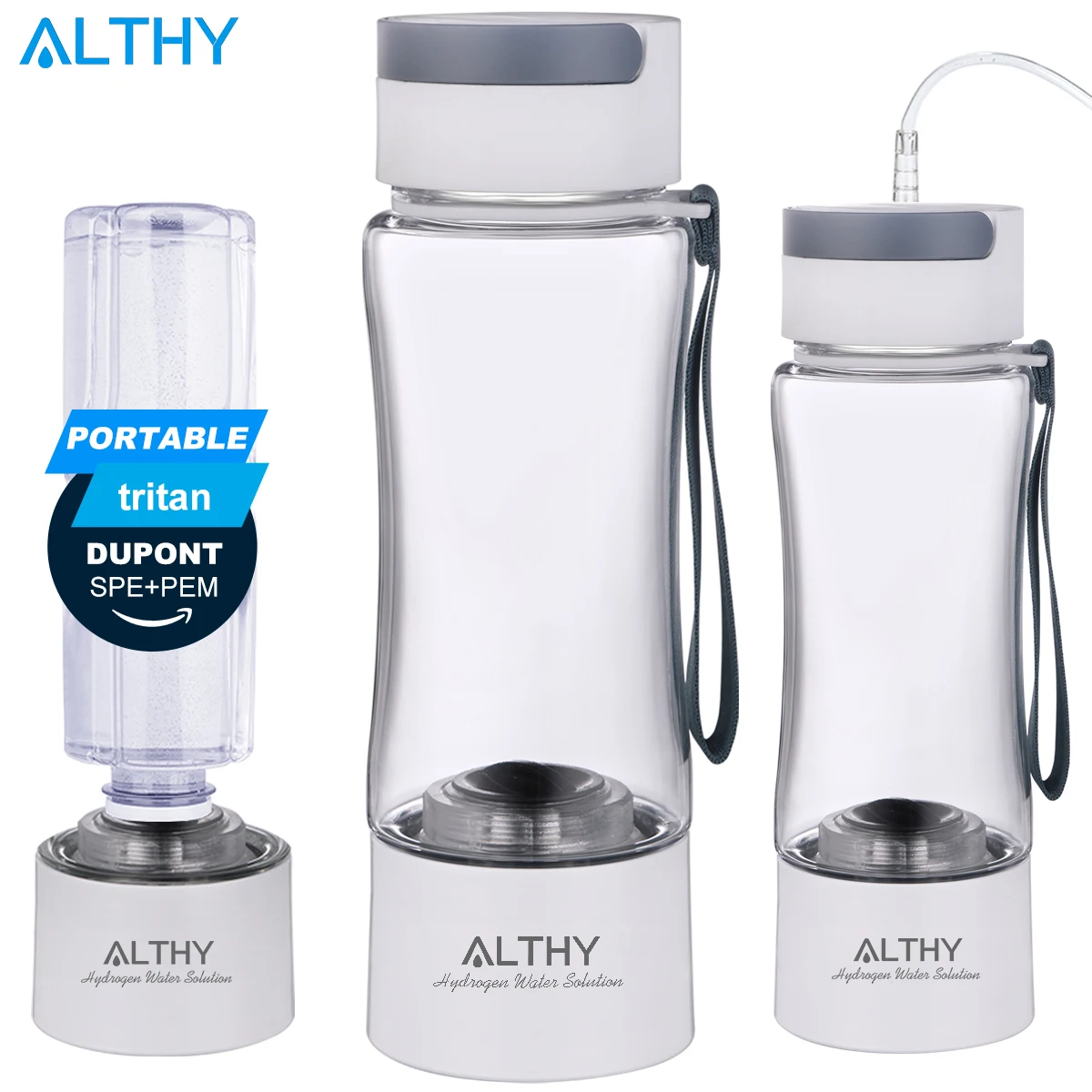 ALTHY Hydrogen Rich Water Generator Bottle Cup DuPont SPE PEM Dual ...