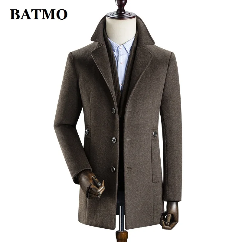 BATMO casaco grosso masculino, jaquetas de lã de alta qualidade, nova ...