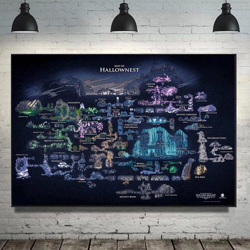 Wall-Art-Pictures-Hollow-Knight-Map-The-Game-Canvas-Painting-Posters ...