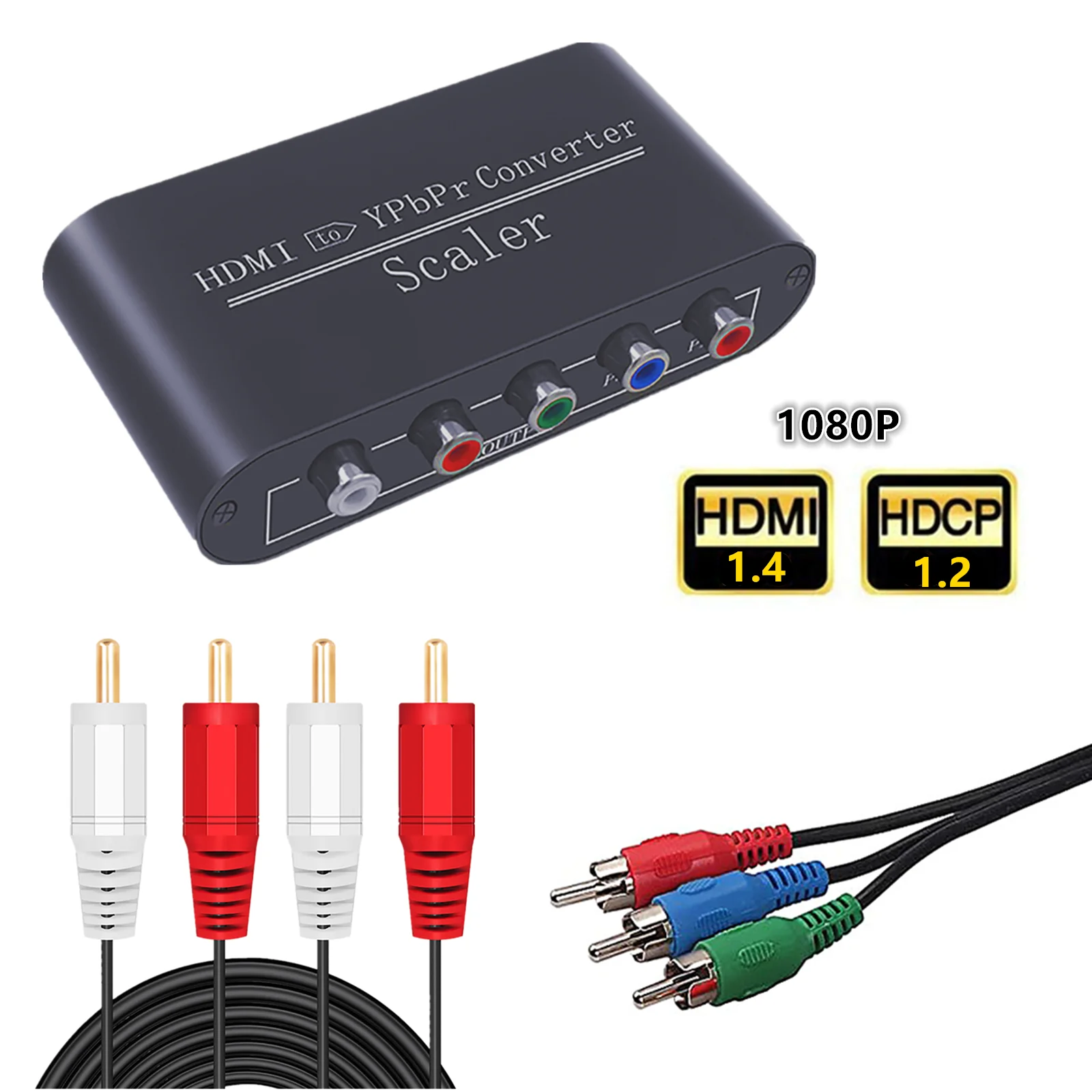 1080P-HDMI-to-Component-Video-Converter-HDMI-to-YpbPr-RGB-5RCA-Adapter ...