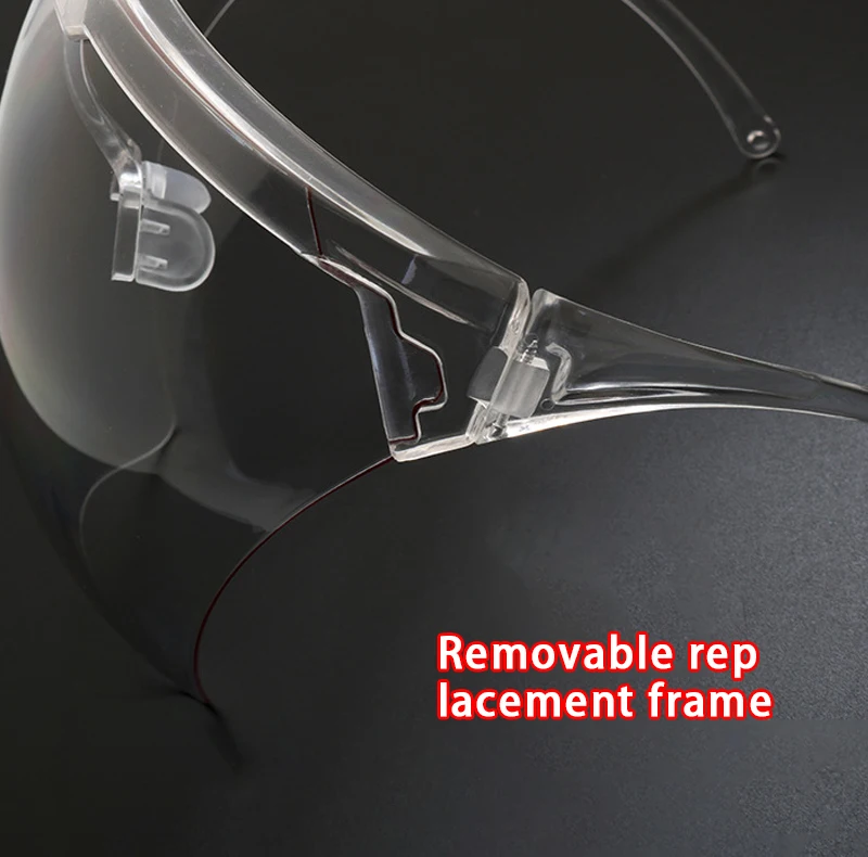 2021 Transparent Protective Mask Full Face Shield Dustproof Goggles ...