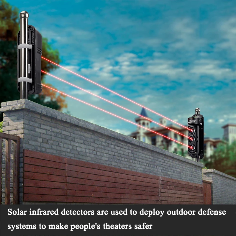 3-beam-infrared-sensor-100M-photoelectric-peripheral-fence-active-infrared-sensor-fence-detector ...