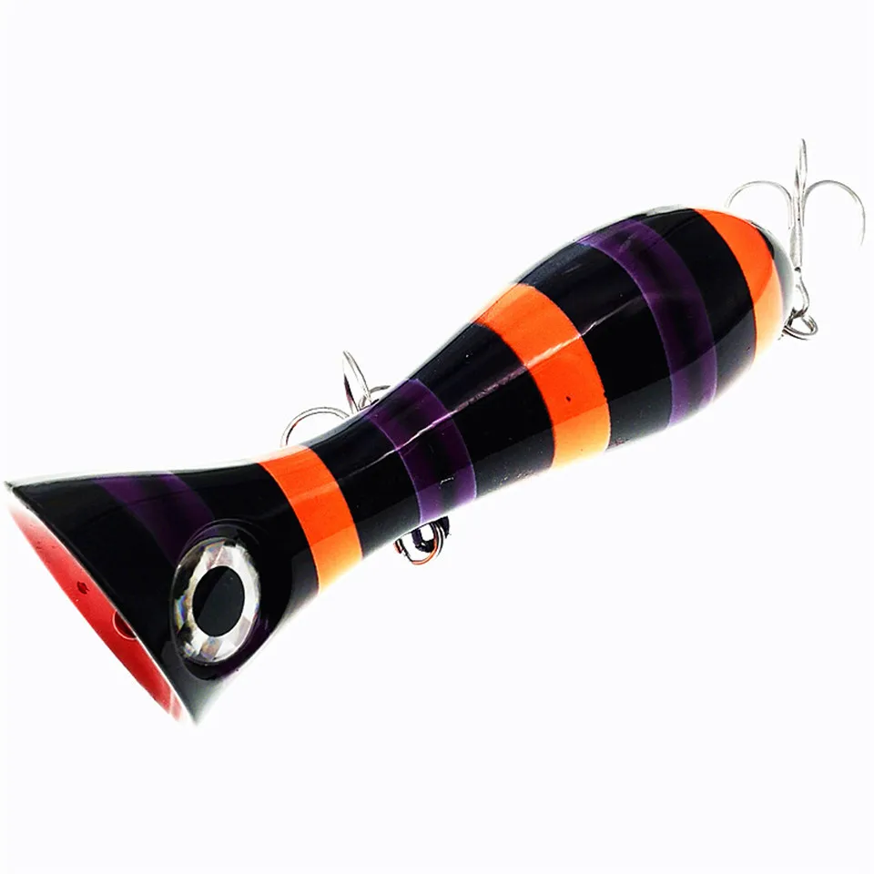 Big Game Lure 97mm 33g New Popper Fishing Lures Top Water Hard Bait 3d ...