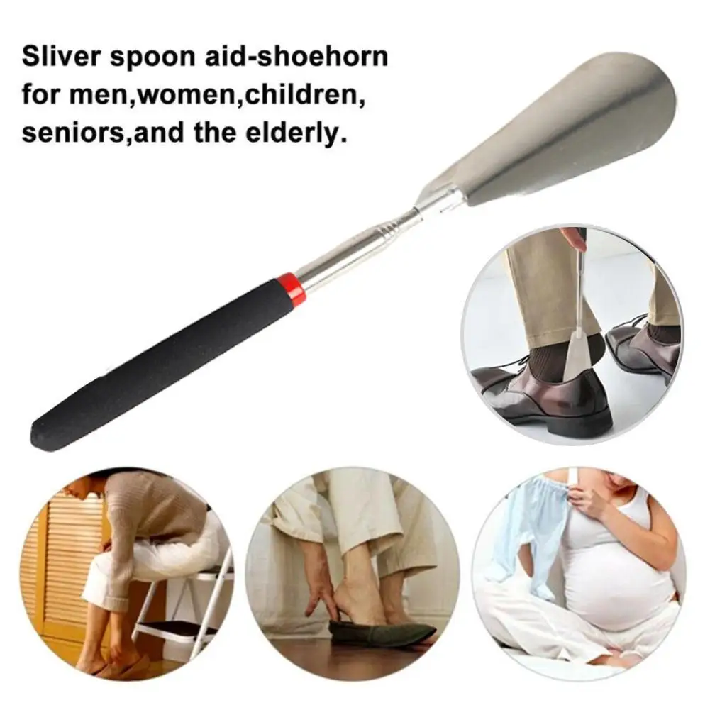 Telescopic-Steel-Long-Handle-Shoe-Horn-Flexible-Shoe-Lifter-Shoehorn ...