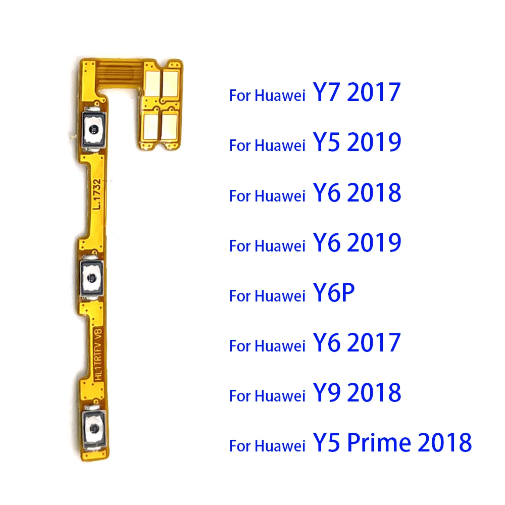 5pcs For Huawei Y5 Y6 Y7 Y9 2018 2019 Y6p Y7p Y8s Y8p Y9s Volume Button ...