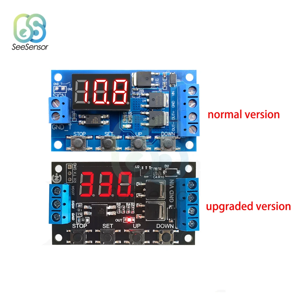Dc 12v 24v Dual Mos Led Digital Time Delay Relay Trigger Cycle Timer ...
