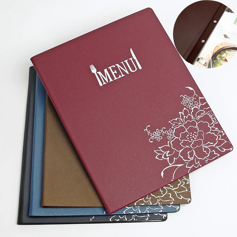 Good Quality 360Grams A4 PU Leather Menu Folder Price List Book For ...