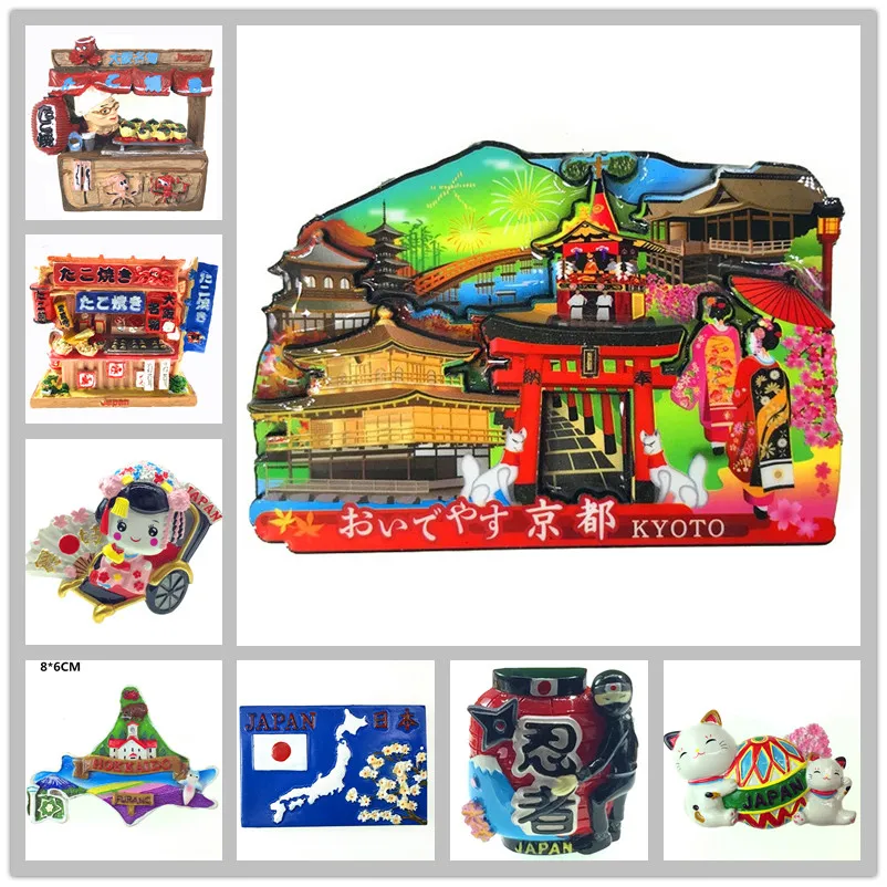 Japan-Local-Customs-And-Culture-Tourist-Souvenir-Fridge-Magnets ...
