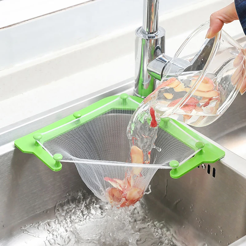 Kitchen Sink Garbage Filter Leftover Filter Triangle Hanging Mesh Drain ...