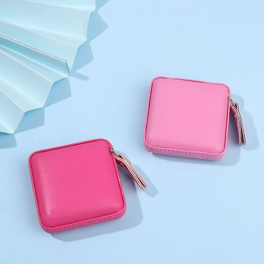 Mètre à ruban,wine red--Ruban à mesurer carré en PU, 1.5m, règle ...