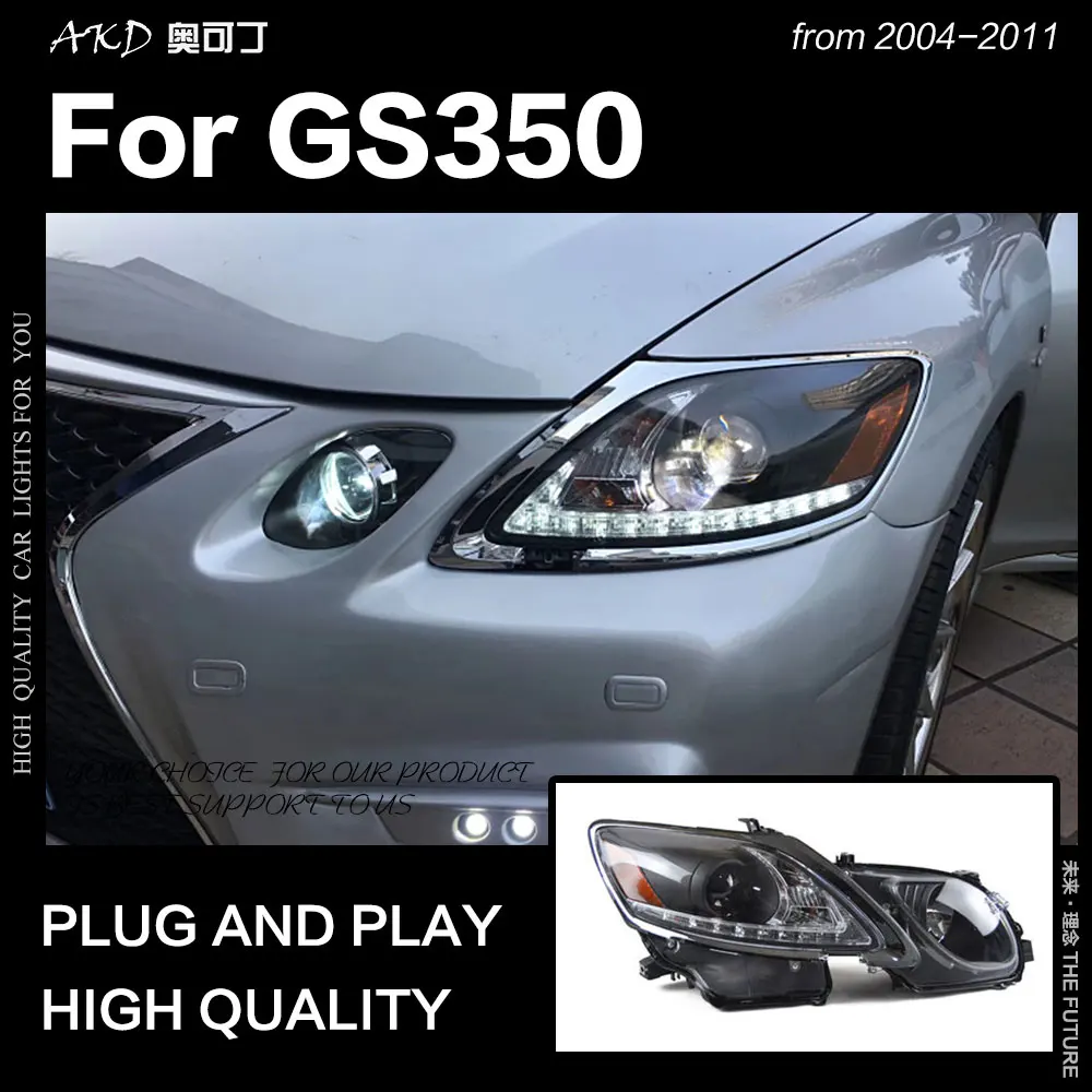 AKD-Car-Styling-Head-Lamp-for-Lexus-GS350-Headlights-2004-2011-GS300 ...