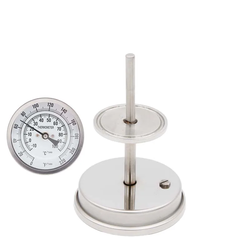 1.5"TC Dial Thermometer 3" Large Face Stainless Steel 304 0~220F degree ...