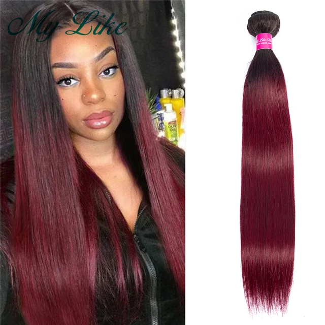 Red Ombre Straight Hair