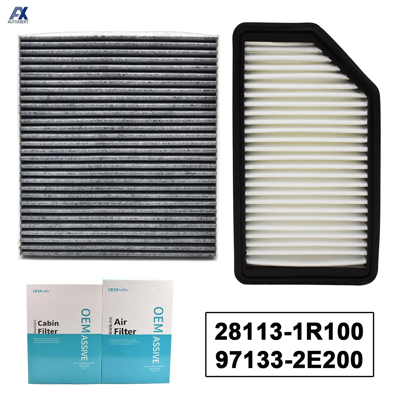 Car Engine Cabin Pollen Air Filter 28113-1R100 97133-2E200 For Hyundai ...