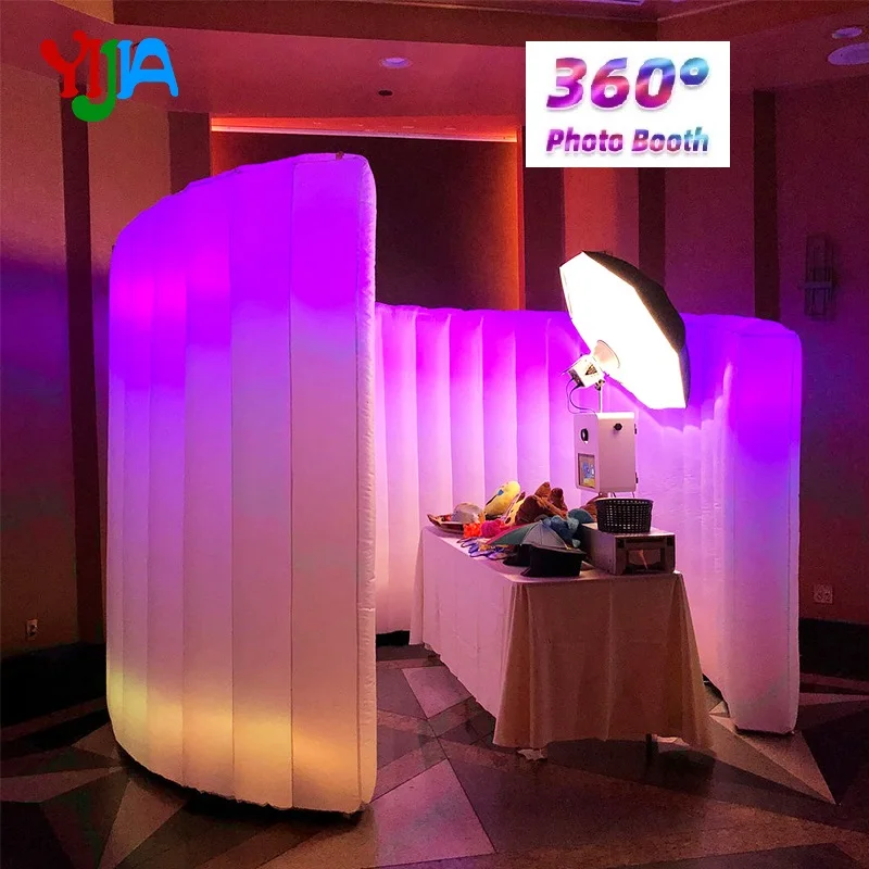 10*8ft 360 Degree Video Camera Led Lights Circle Photo Booth Wall ...