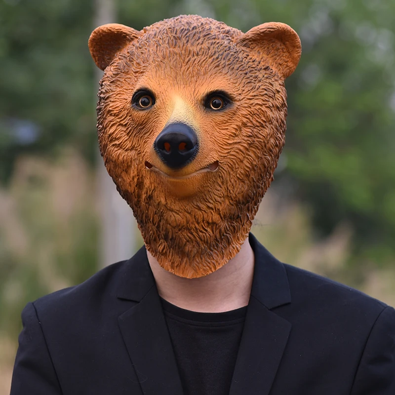 Realistic Bear Head Costume