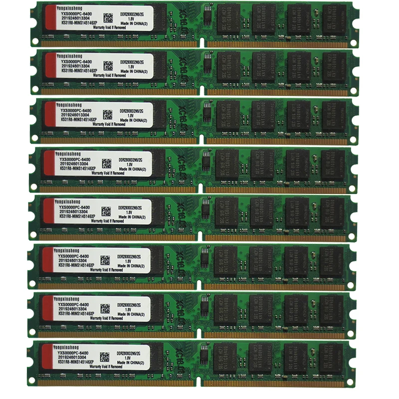 10pieces 2GB kit Yongxinsheng PC2-6400 PC2-5300 Dimm DDR2 800mhz 667mhz ...