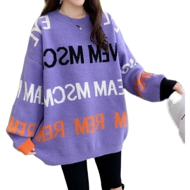 NEW Autumn Winter Sweater Women Fashion Digital Printing Round Neck ...